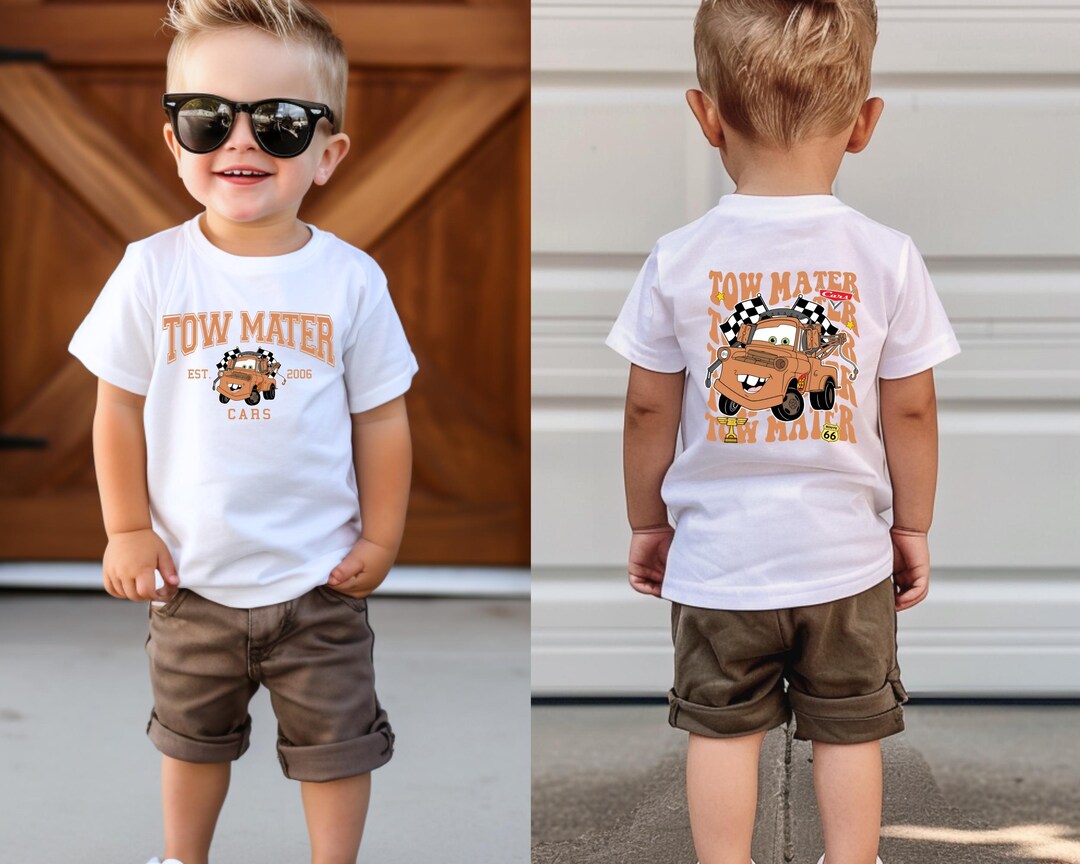 Tow Mater Front and Back Toddler Shirt, Disney Cars Toddler Shirt, Kids ...