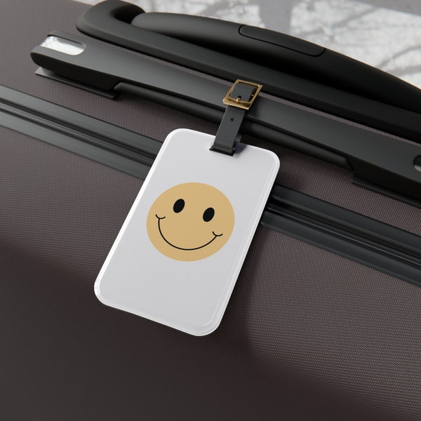 Smiley Face Luggage Tags - Etsy