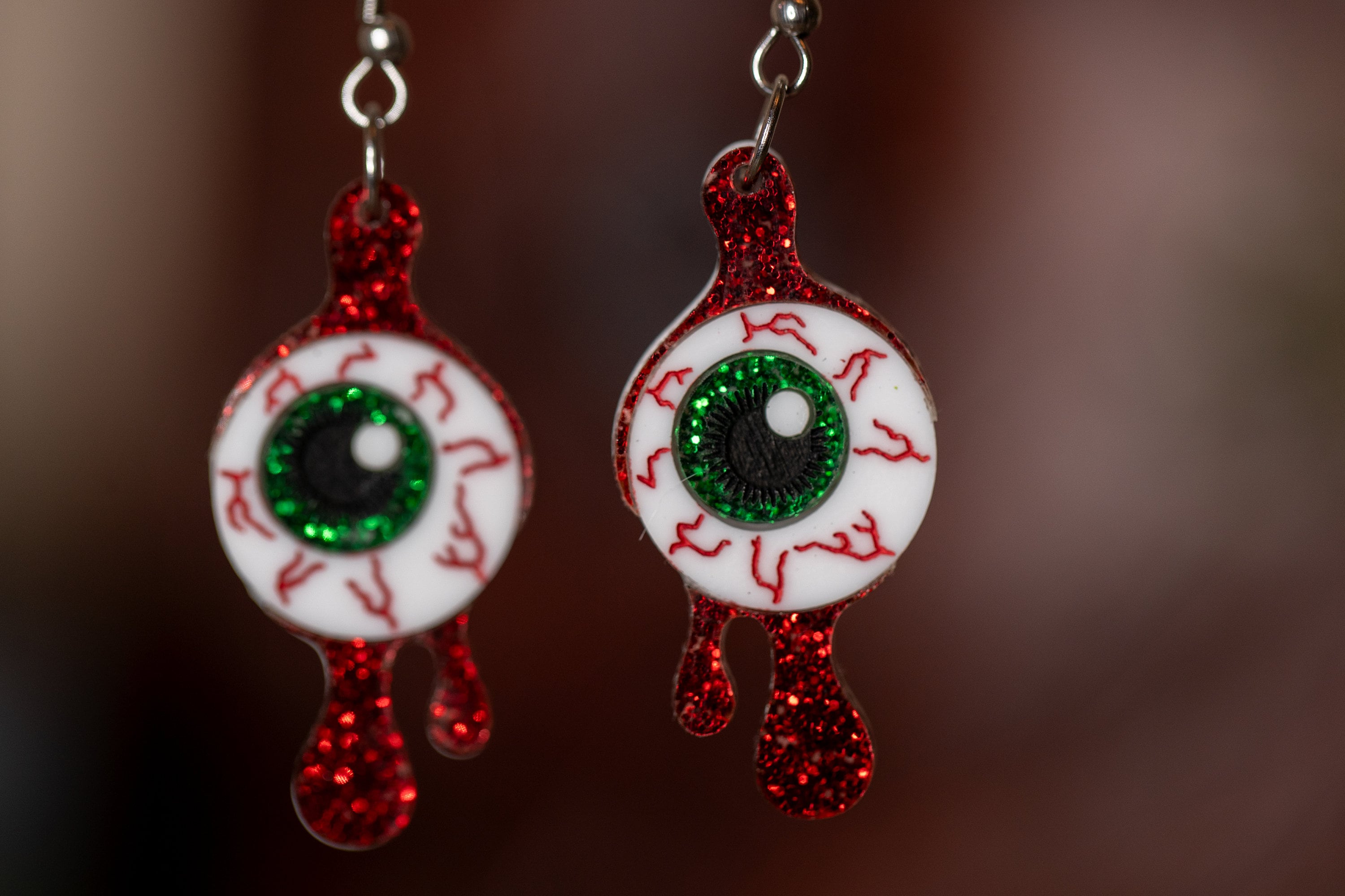 Bloody Eye Earrings, Blood Drip Earrings, Creepy Eyeball Earrings ...