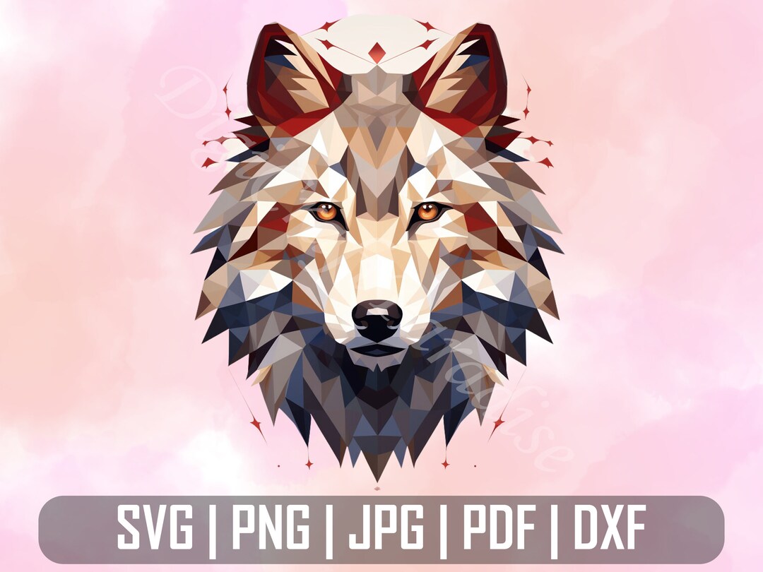 Geometric Wolf SVG Wolf PNG Sublimation for Tshirt / Mug - Etsy