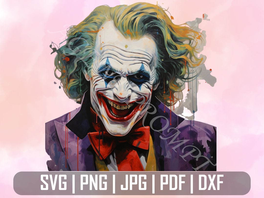 Colorful Joker SVG Joker PNG Sublimation for Tshirt / Mug, Trendy Pdf ...