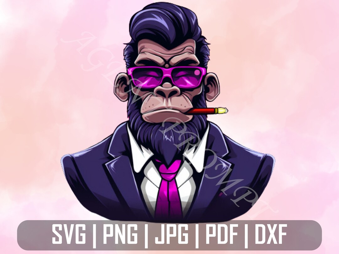 Sigma Monkey SVG monkey PNG Sublimation for Tshirt / Mugs - Etsy