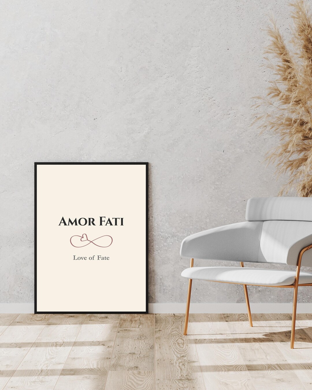 Amor Fati Poster - Latin Quote Wall Art, Love of Fate Print, Minimalist ...