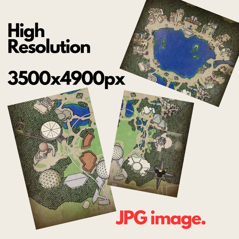 WDW EPCOT Digital Map Template - Etsy