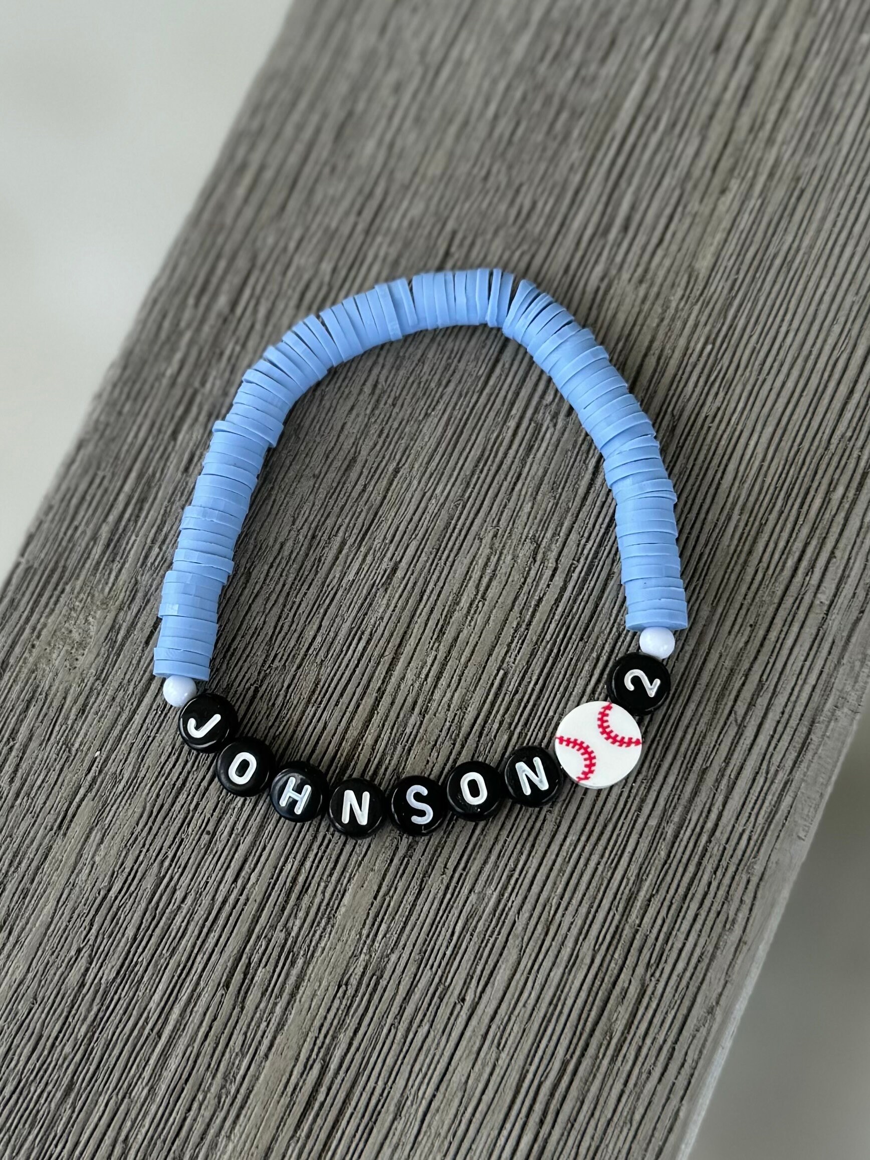 Boys Baseball Bracelet, Boys Girls Clay Heishi Bead Bracelets, Sports ...