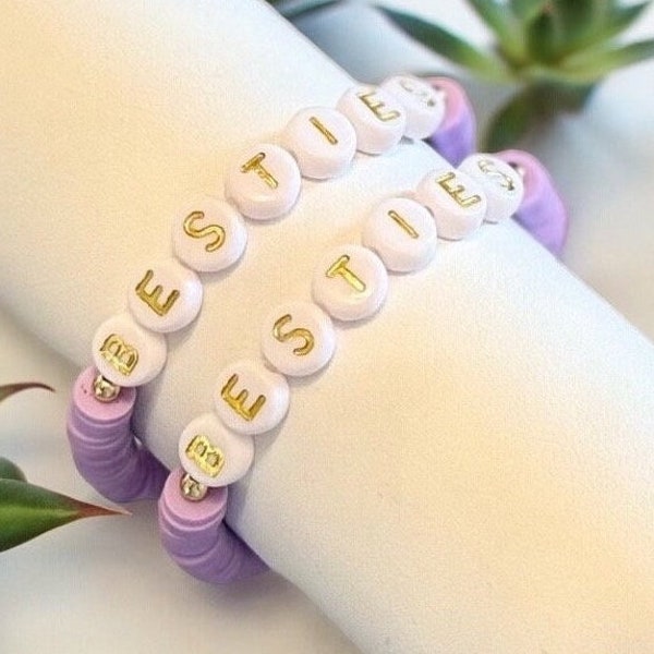 Gold Beaded Bestie Bracelets - Etsy