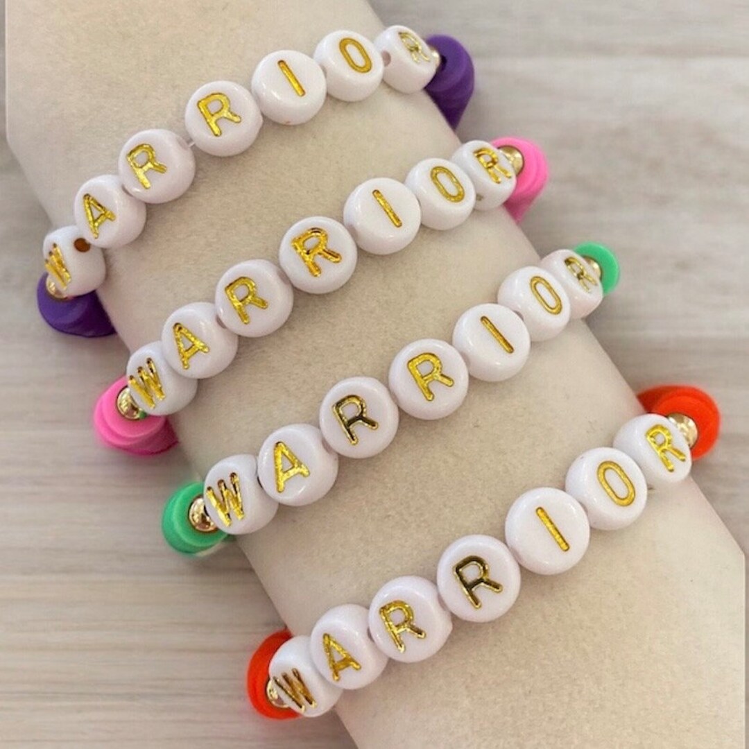 Warrior Bracecet, Survivor Fighter Support Squad Stretch Bead Bracelet ...