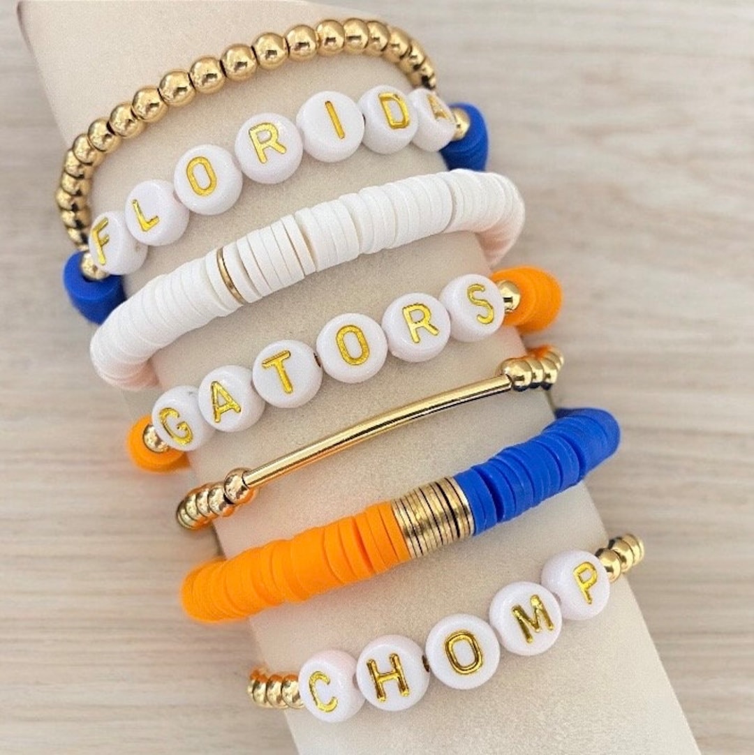 Custom University of FLORIDA GATORS Bracelet Stack Stretchy Bracelets ...