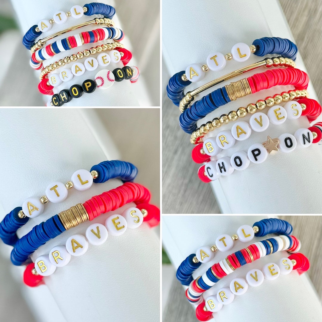 ATLANTA BRAVES Bracelets, Custom MLB Atl Braves Baseball Sports ...