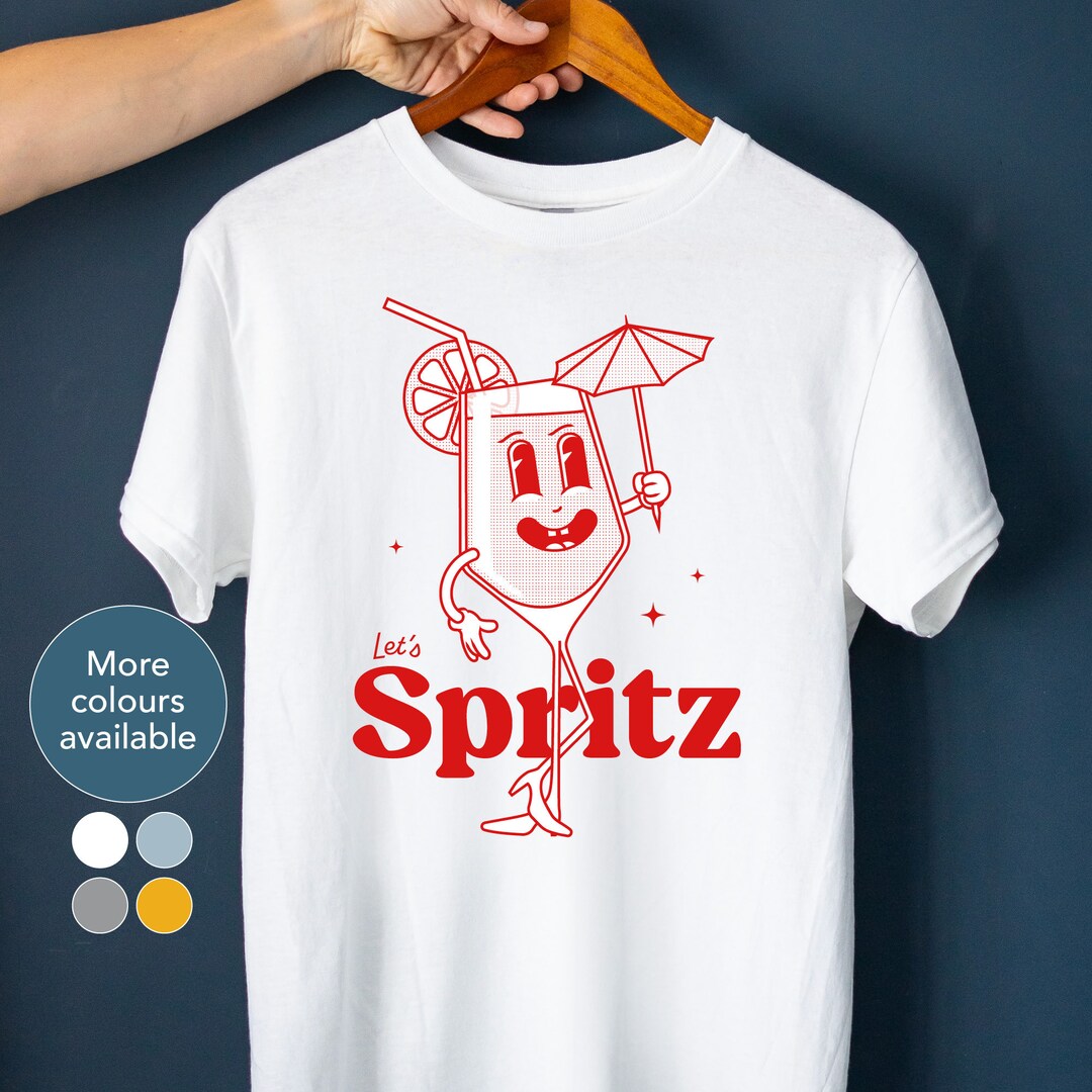 Spritz Cocktail Red Retro Inspired T-shirt / Cool Spritz Vintage Tee ...