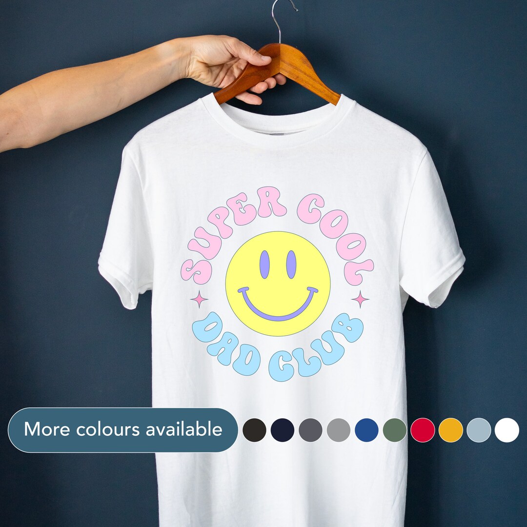 Super Cool Dad Club Retro Inspired Smiley Face T-shirt / Cool Gift for ...