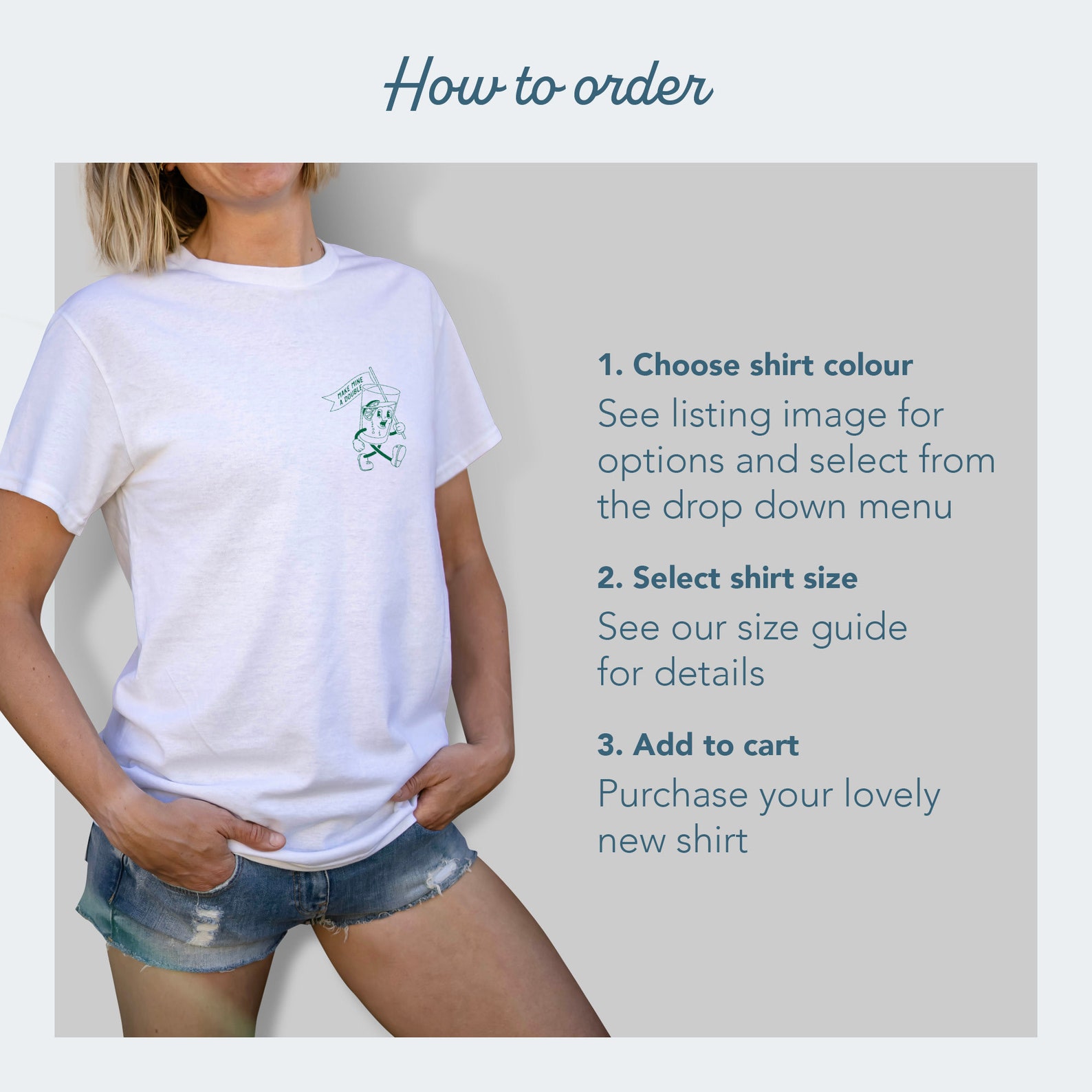 Gin and Tonic Pocket Design T-shirt / Make Mine a Double Unique Graphic ...