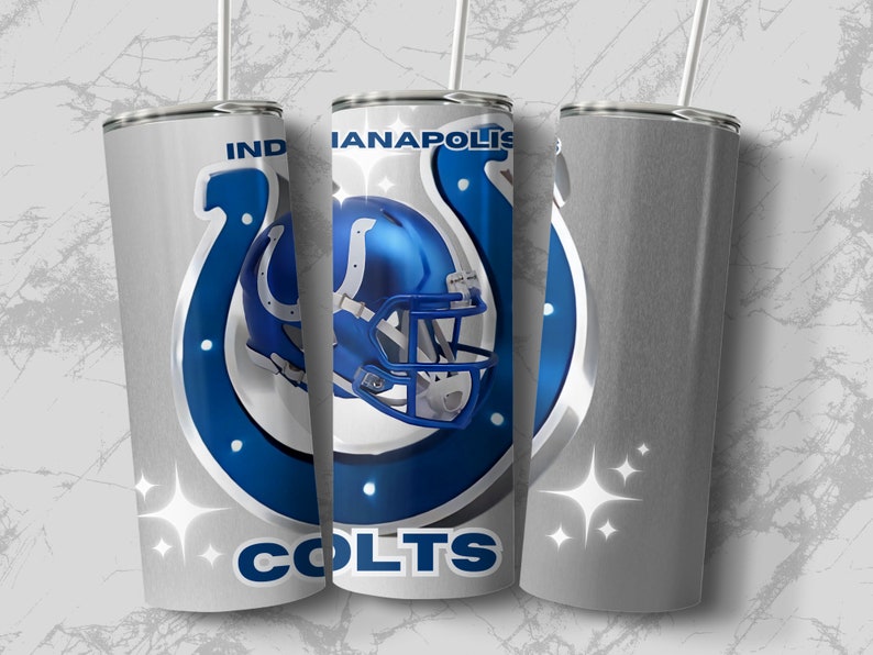 Colts Football Season AI Colts Helmet Design Tumbler 20oz Tumbler ...