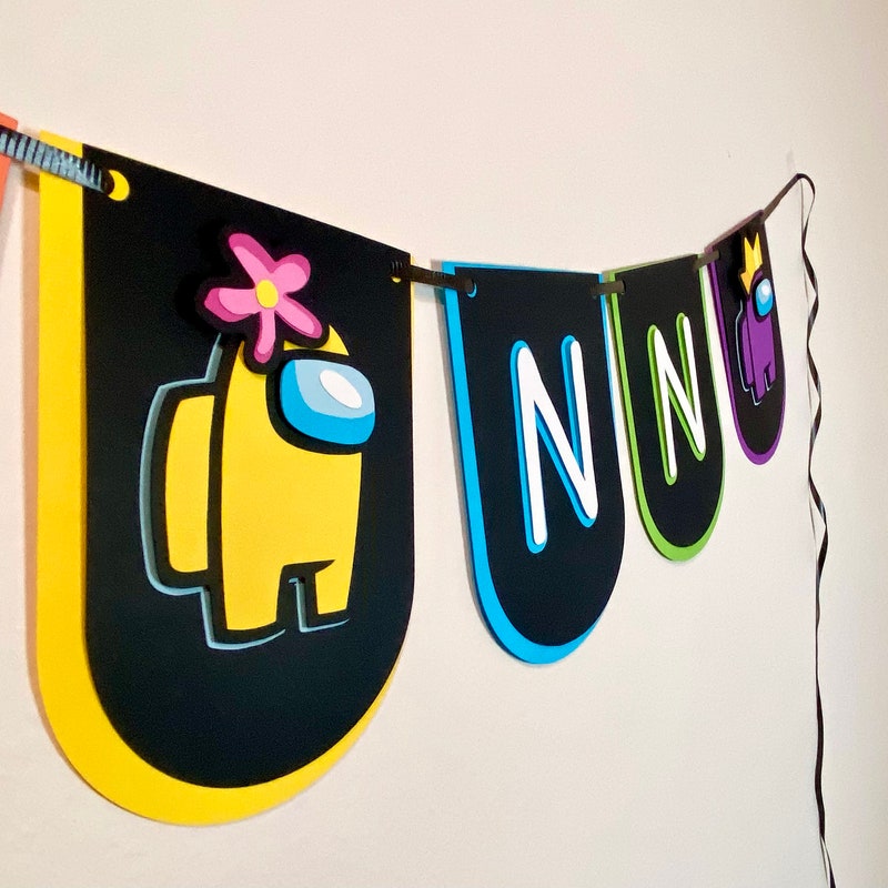 Among Us Birthday Banner - Etsy
