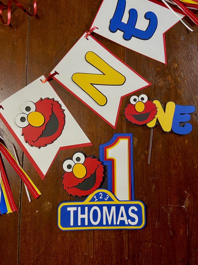 Elmo Birthday Banner - Etsy