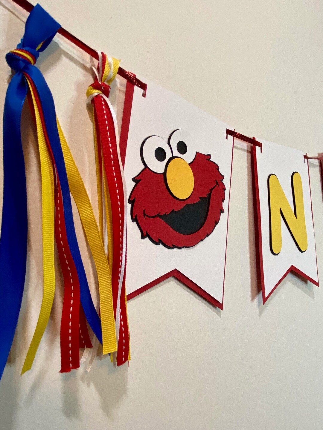 Elmo Birthday Banner - Etsy