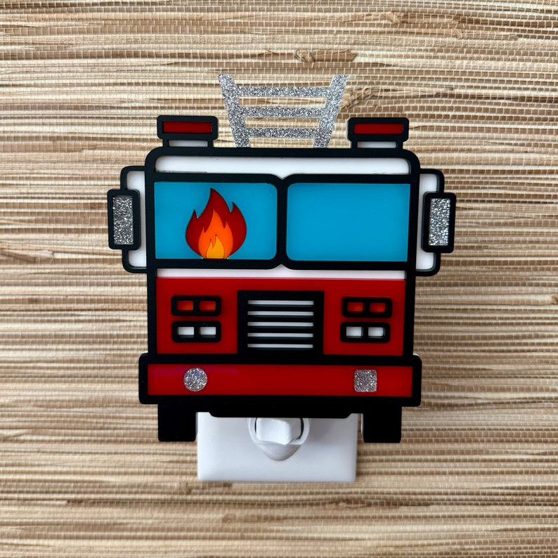 3D Handcrafted fire Truck Night Night Kid's Room Fire Engine ...