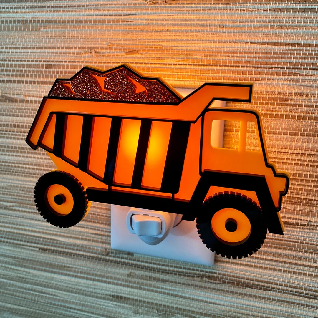 3D Handcrafted dump Truck Night Night Kid's Room Construction Themed ...