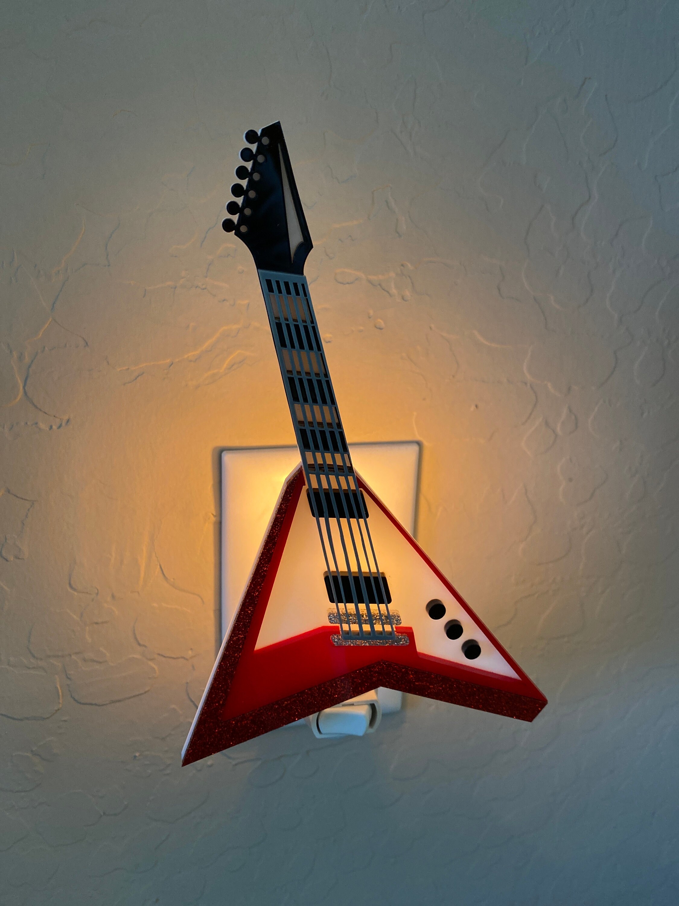 3D Handcrafted "electric Guitar" Night Light | Musical Instrument ...