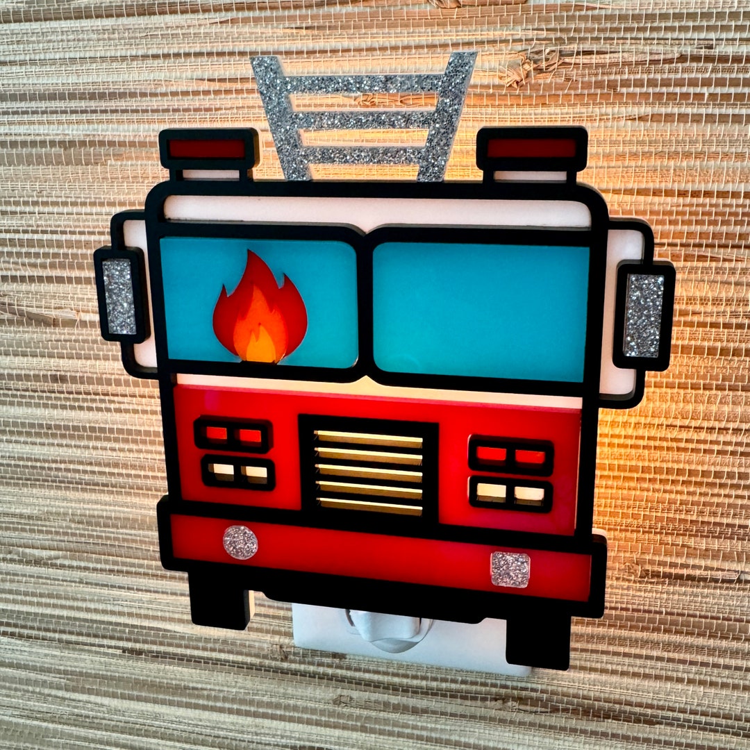 3D Handcrafted fire Truck Night Night Kid's Room Fire Engine ...