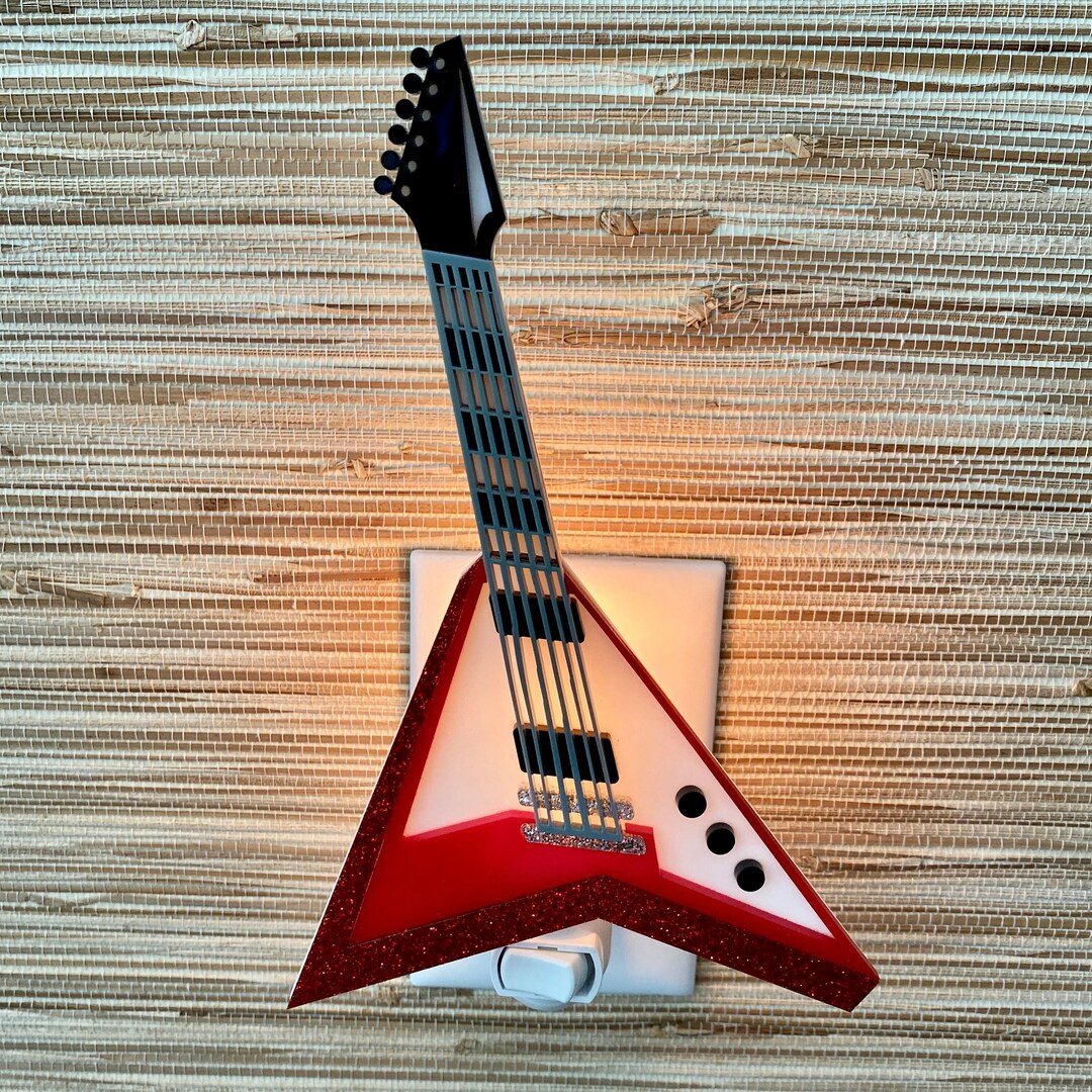 3D Handcrafted "electric Guitar" Night Light | Musical Instrument ...