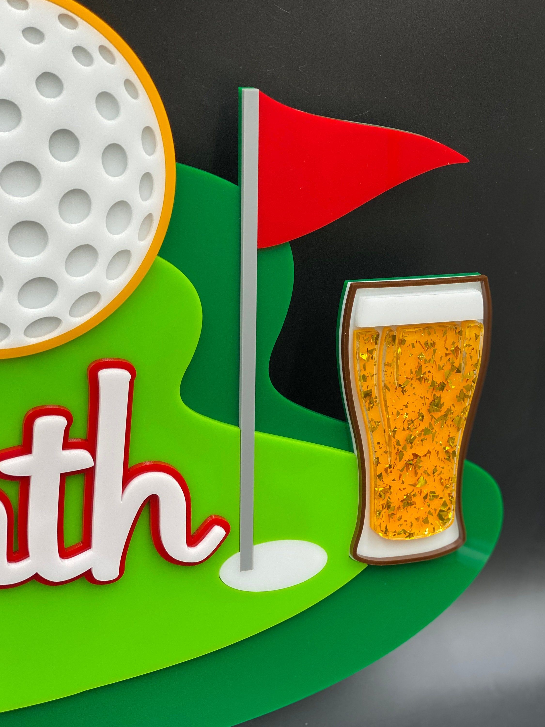 3D Personalized Golf Sign | "nineteenth Hole" Design | Sports Bar ...