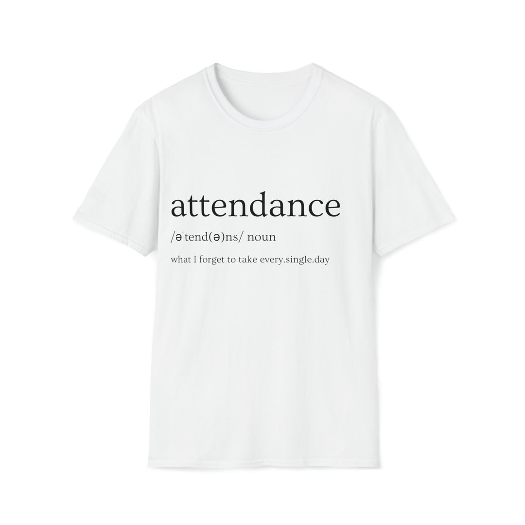 Attendance- Black Lettering - Etsy