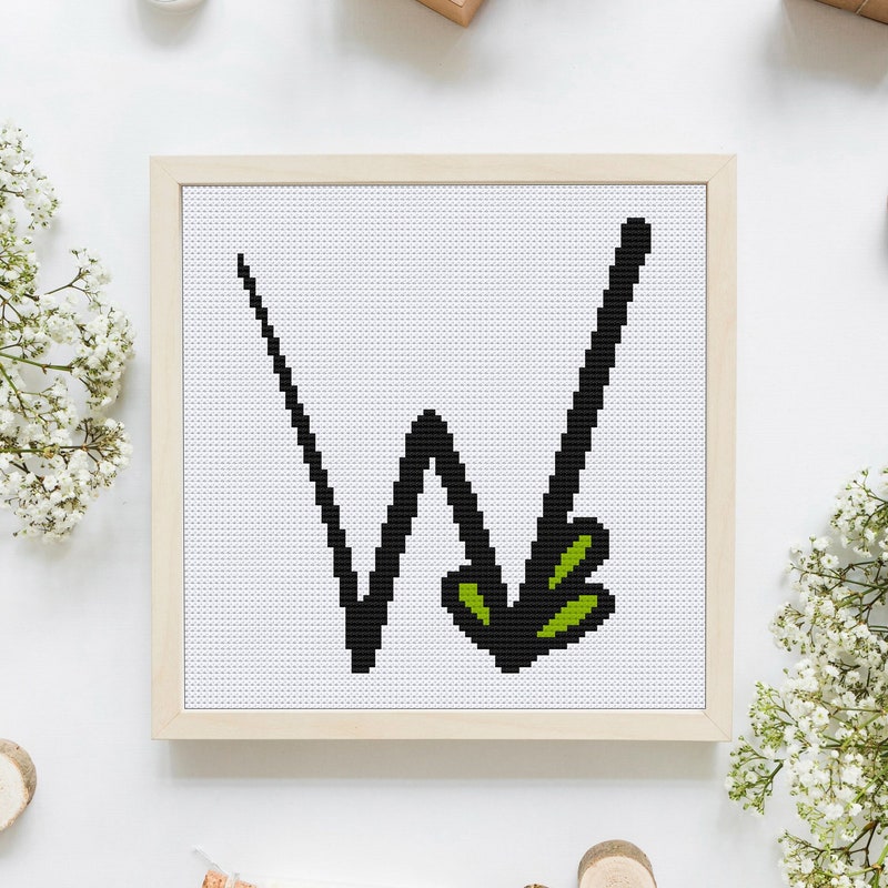 Letter W Embroidery - Etsy