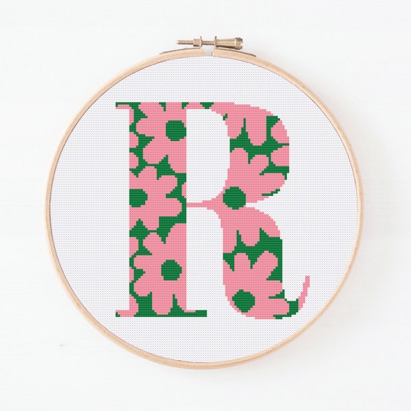 Cross Stitch Initial - Etsy