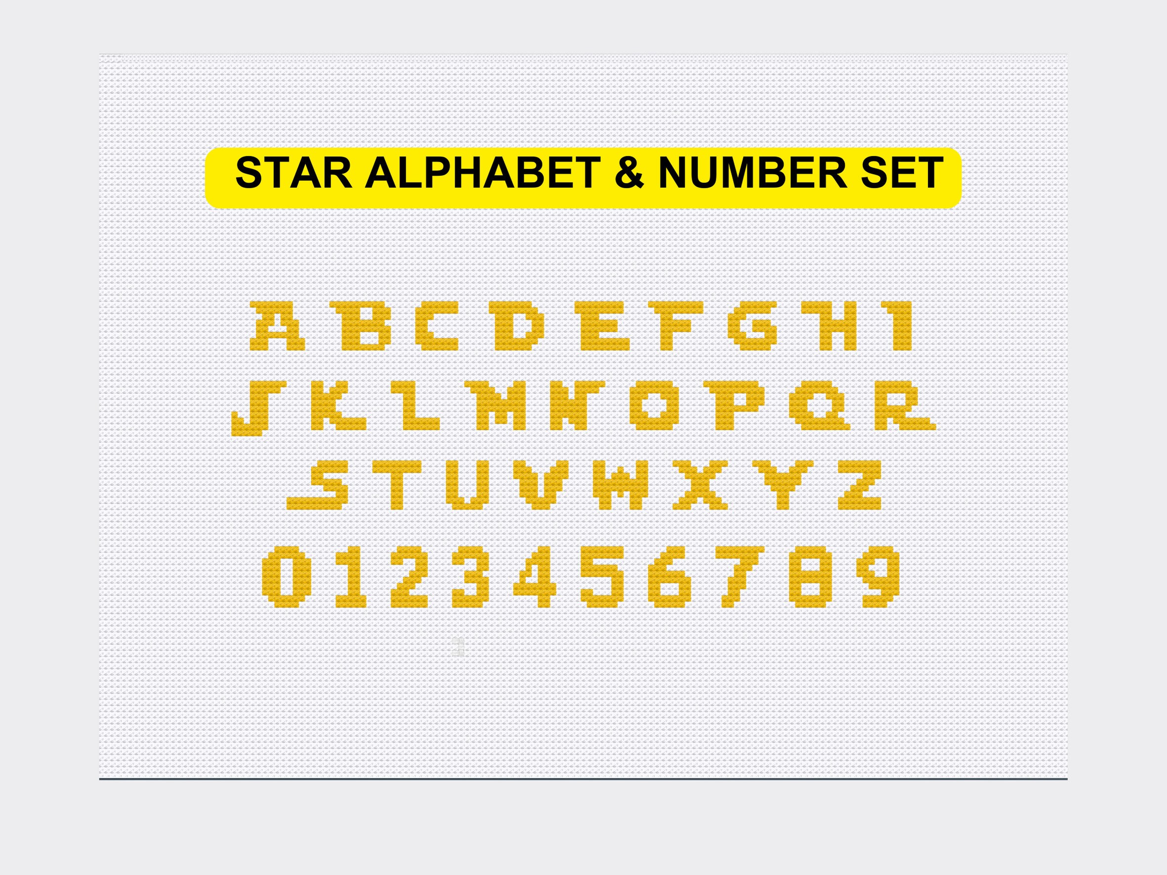 Star Alphabet Set Cross Stitch Pattern Star Cross Stitch - Etsy