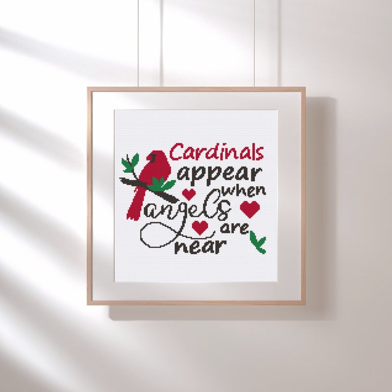Cardinals Appear When Angels Are Near Cross Stitch Pattern, Cardinals ...