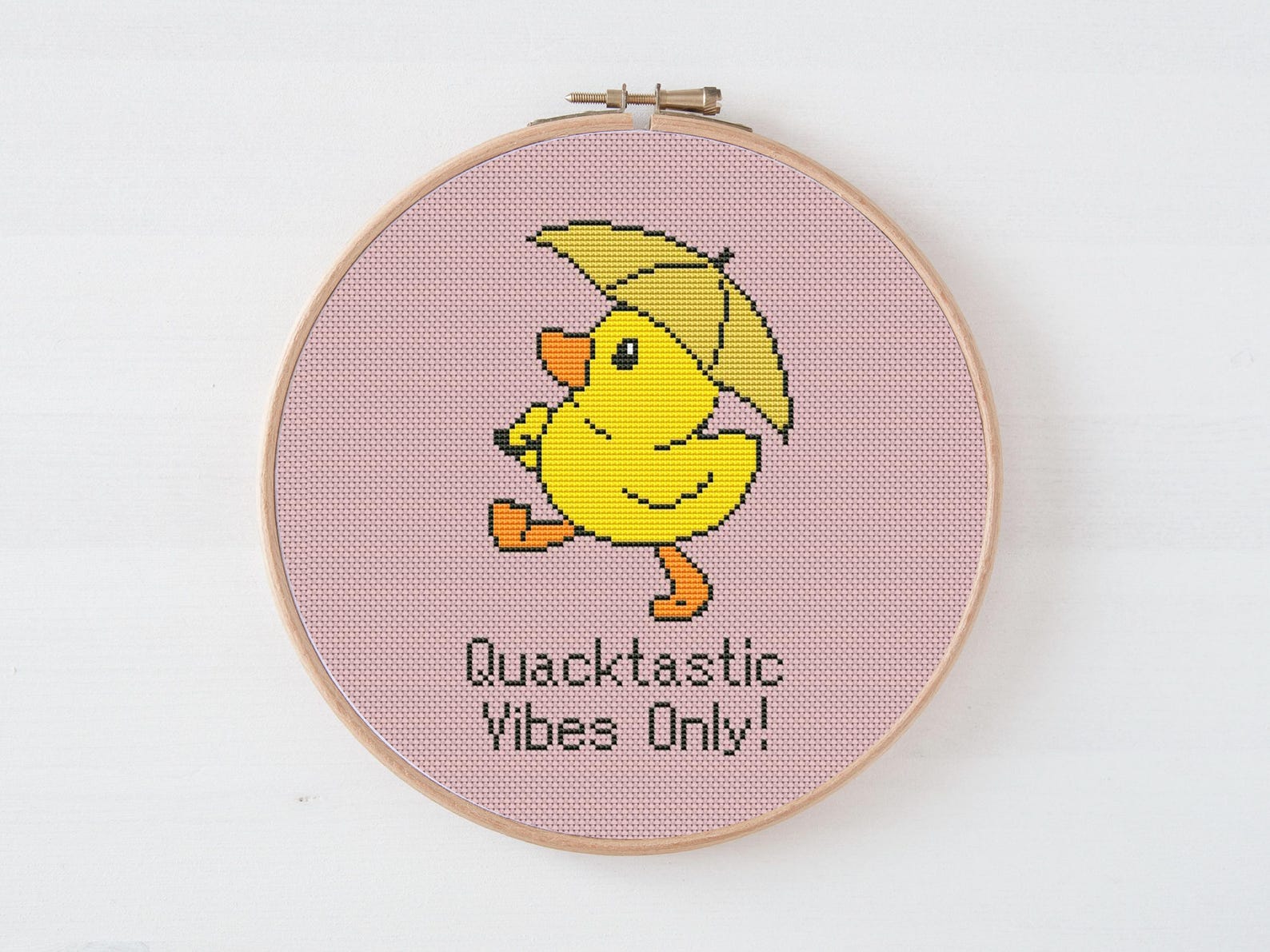 Duck Cross Stitch Pattern, Snarky Cross Stitch, Quacktastic Vibes Only, Duck Counted Cross ...