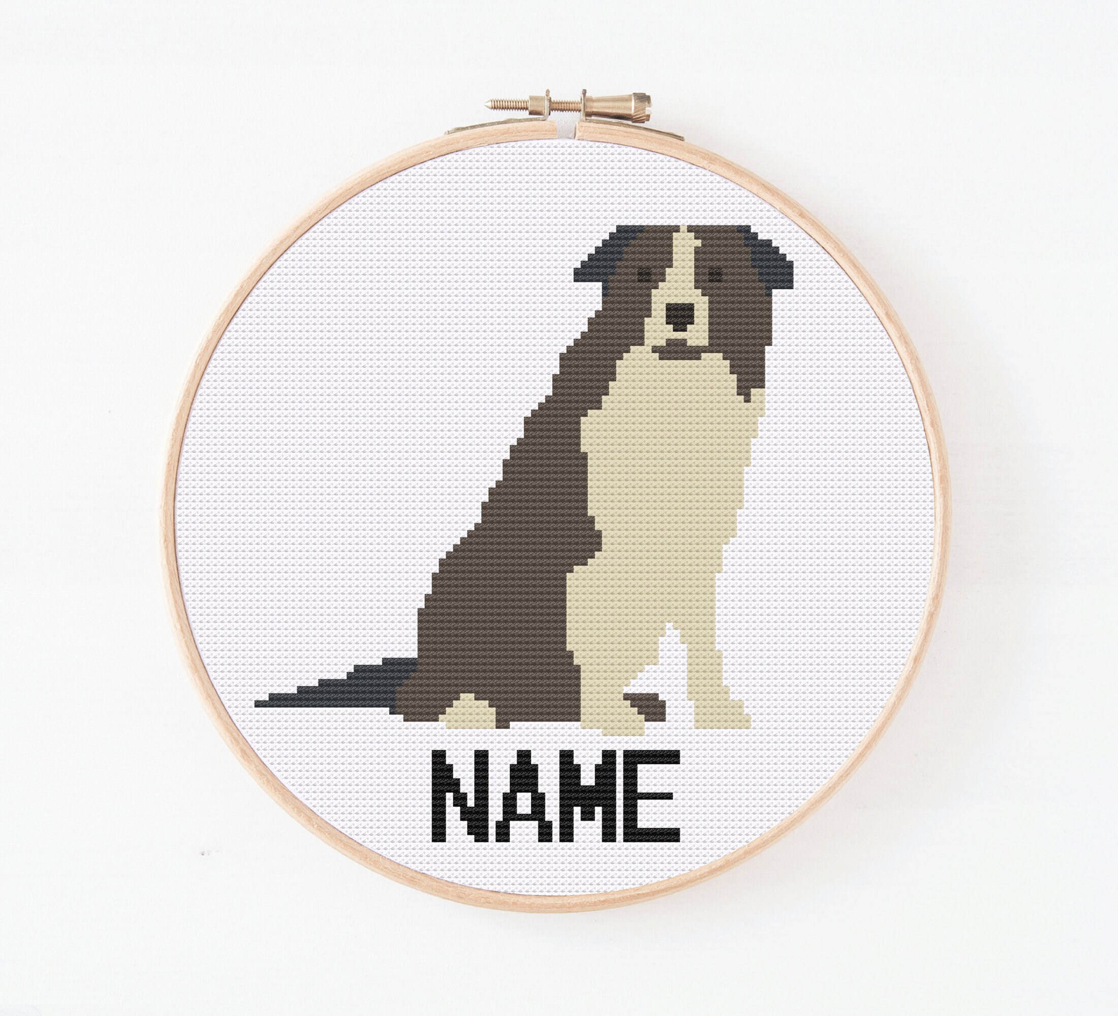 Personalized Border Collie Cross Stitch Pattern, Custom Border Collie ...