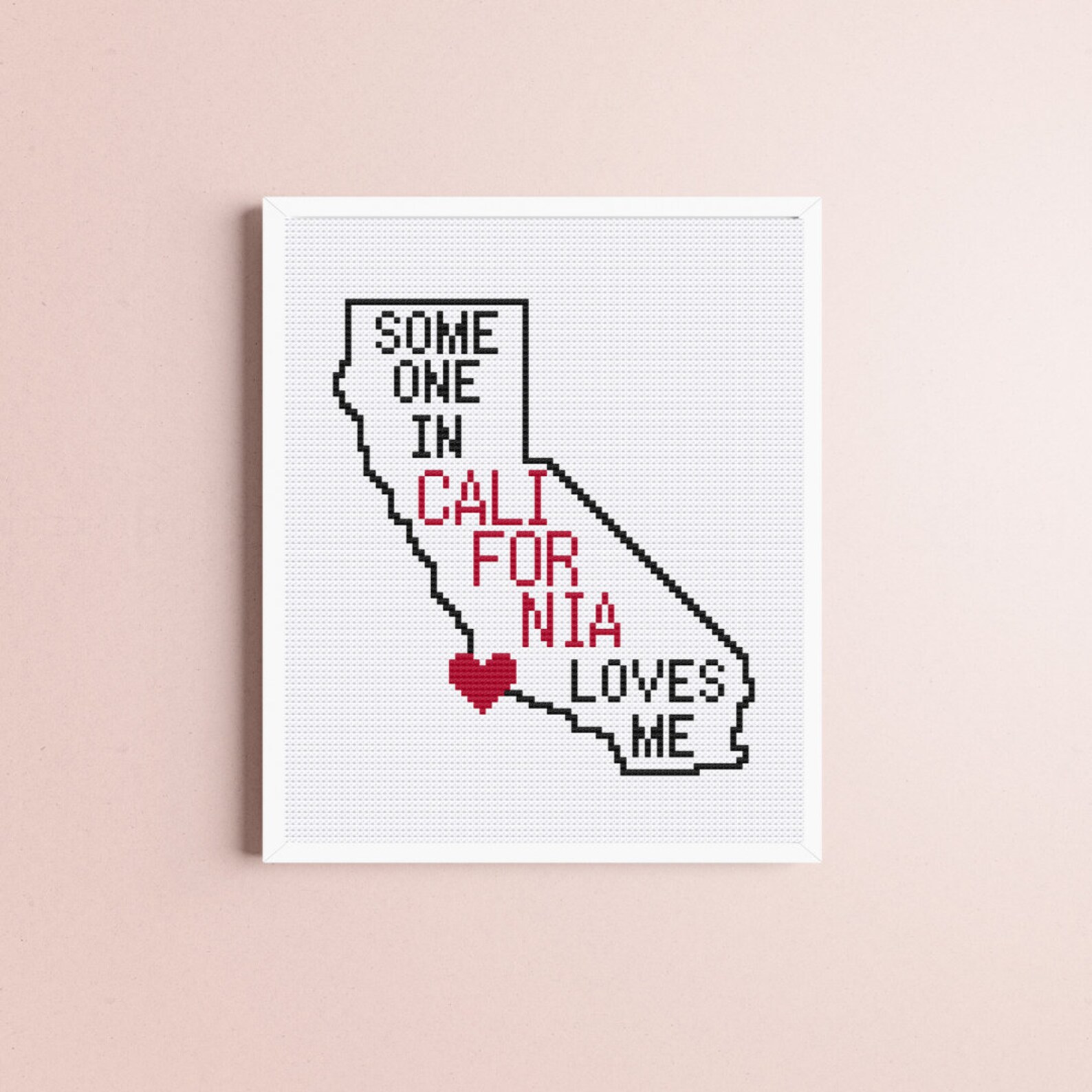 California State Map Cross Stitch Pattern, Someone in California Loves ...