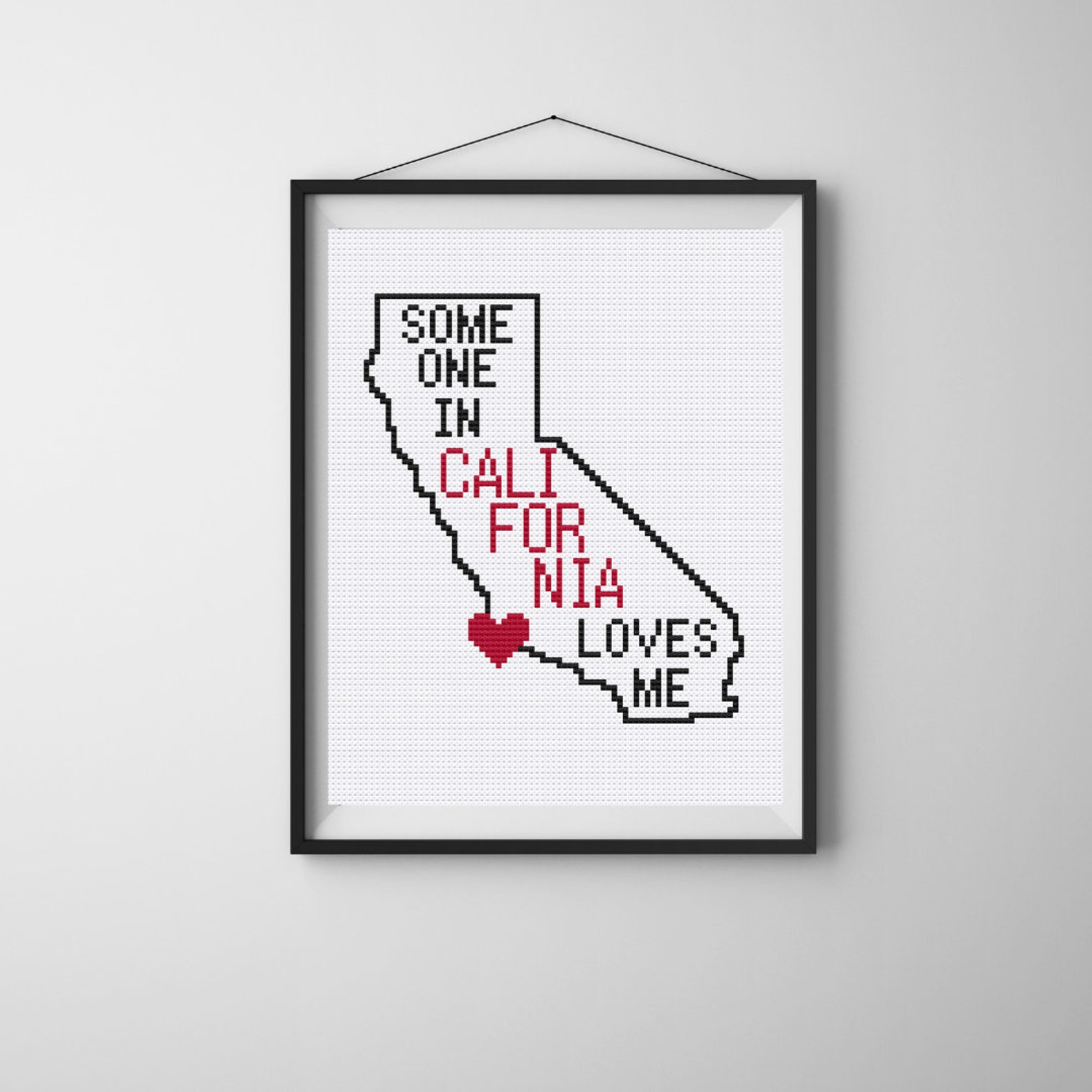 California State Map Cross Stitch Pattern, Someone in California Loves ...