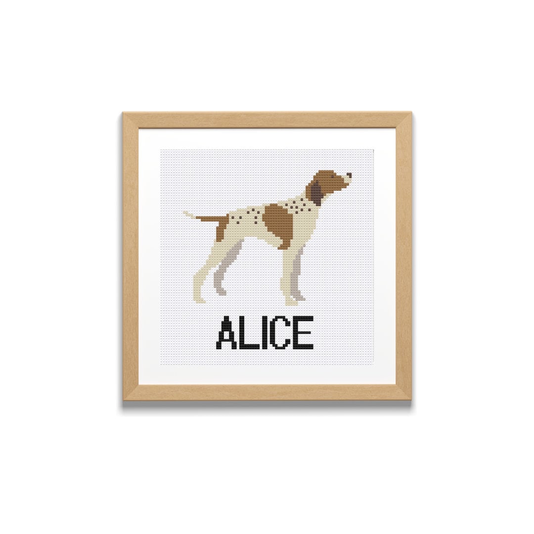 Personalized Pointer Dog Cross Stitch, Pointer Dog Pattern, Custom Dog Cross Stitch Pattern ...