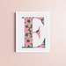 Letter E, Cross Stitch Alphabet Pattern, Floral Monogram, Counted Cross ...