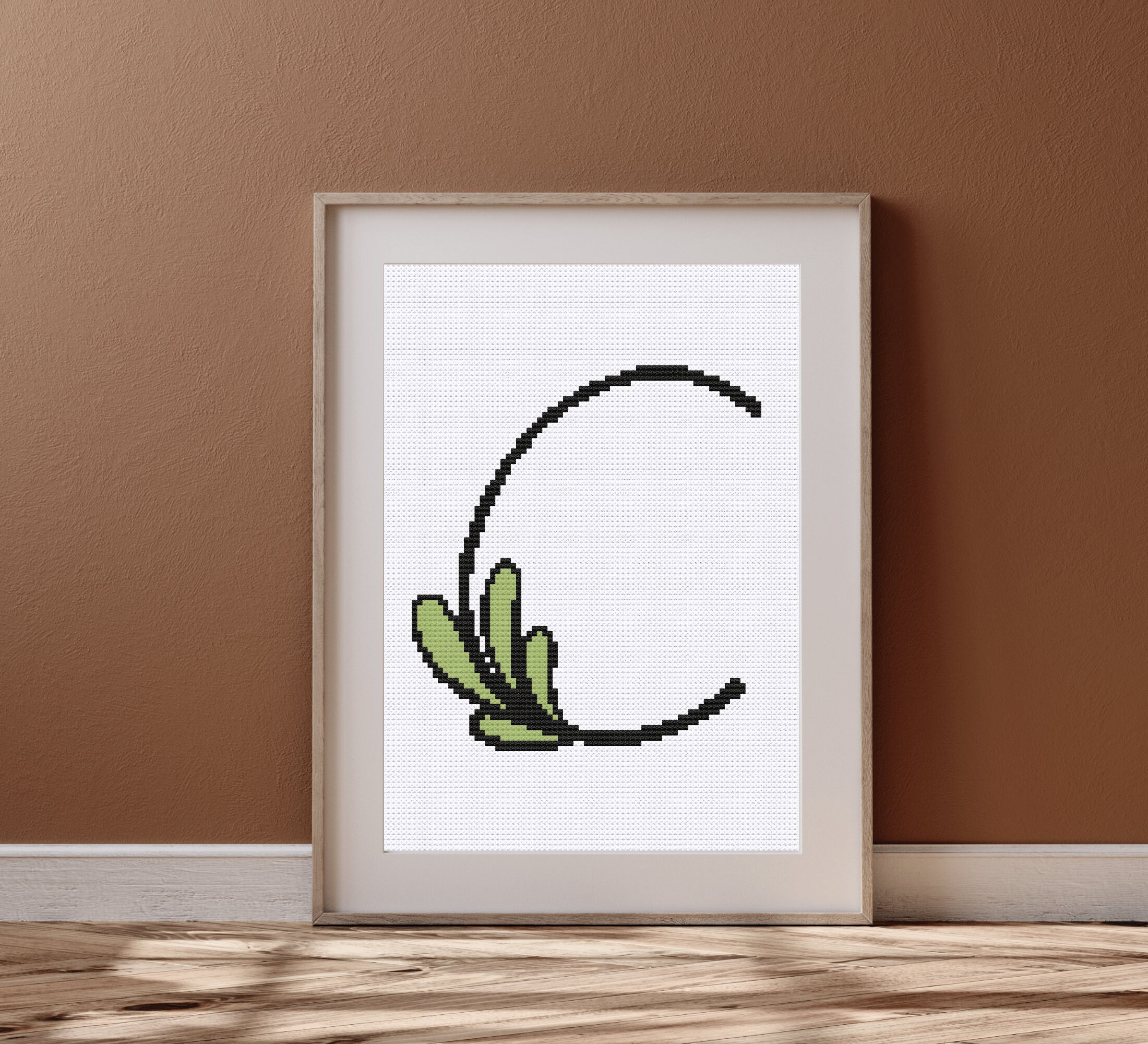 Floral Letter C, Cross Stitch C Pattern, Monogram C Cross Stitch ...