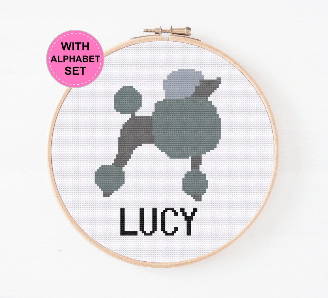 Custom Poodle Cross Stitch Pattern, Funny Poodle Cross Stitch, Cute Dog ...
