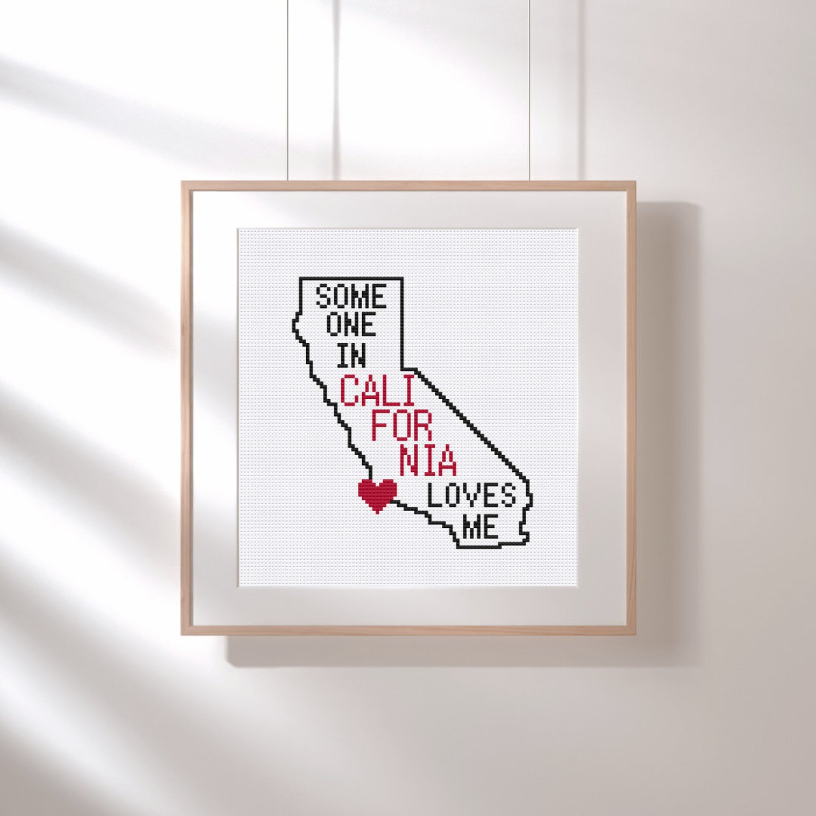 California State Map Cross Stitch Pattern, Someone in California Loves ...