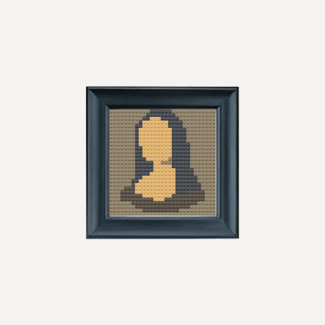 Mona Lisa Cross Stitch Pattern, Mini Mona Lisa, Mini Cross Stitch ...
