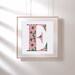 Letter E, Cross Stitch Alphabet Pattern, Floral Monogram, Counted Cross ...