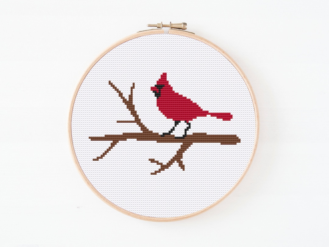 Northern Cardinal Cross Stitch, Pattern, Visitor From Heaven, Cardinal ...