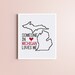 Michigan State Map Cross Stitch Pattern, Someone in Michigan Loves Me ...