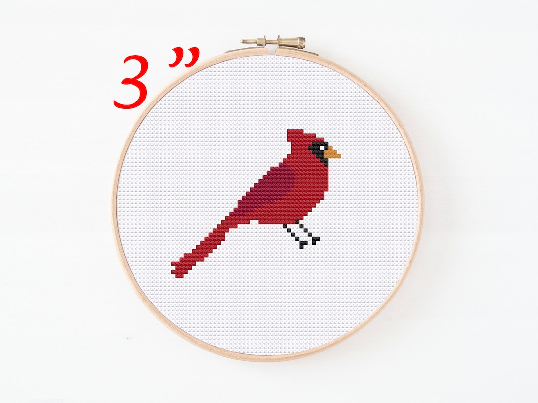 Cardinal Cross Stitch Pattern, Small Cardinal Bir Pattern, Bird ...