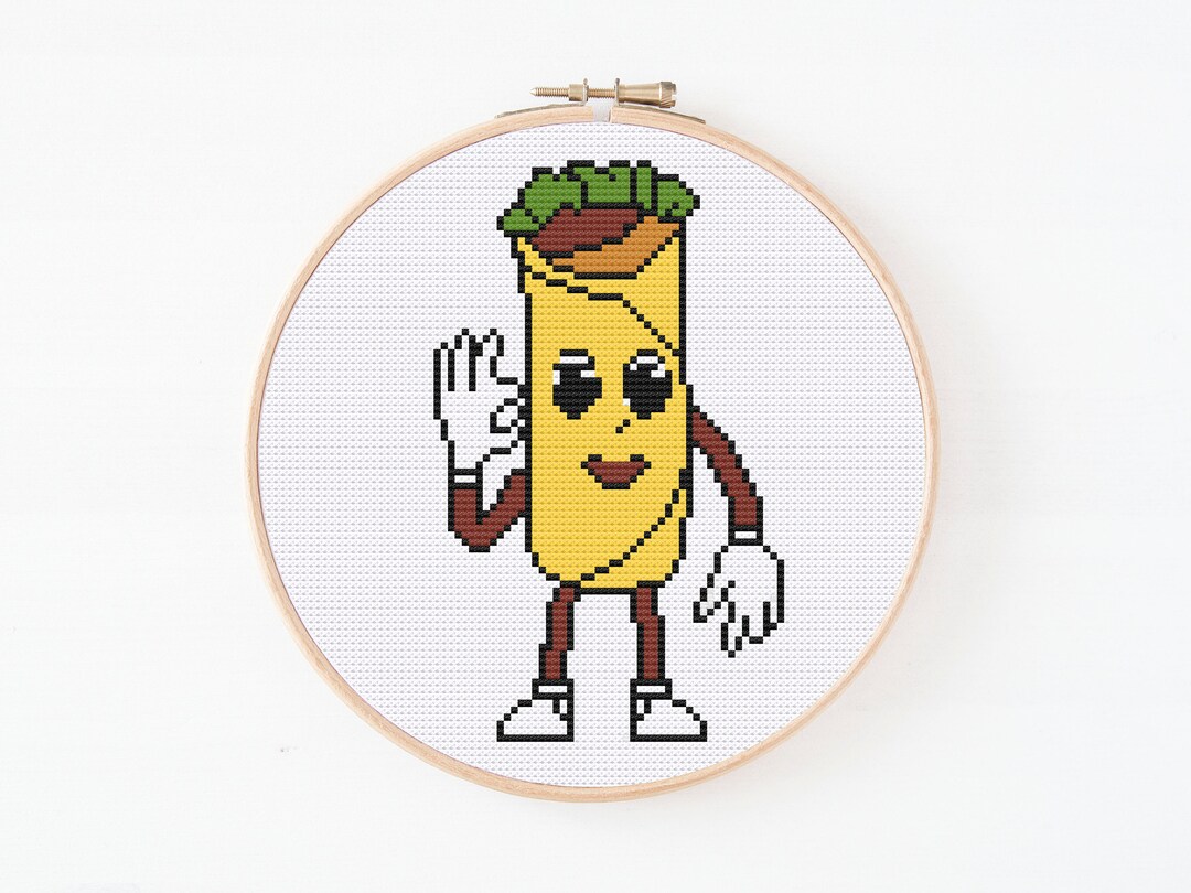Funny Burrito Cross Stitch Pattern, Burrito Love Pattern, Modern Cross ...