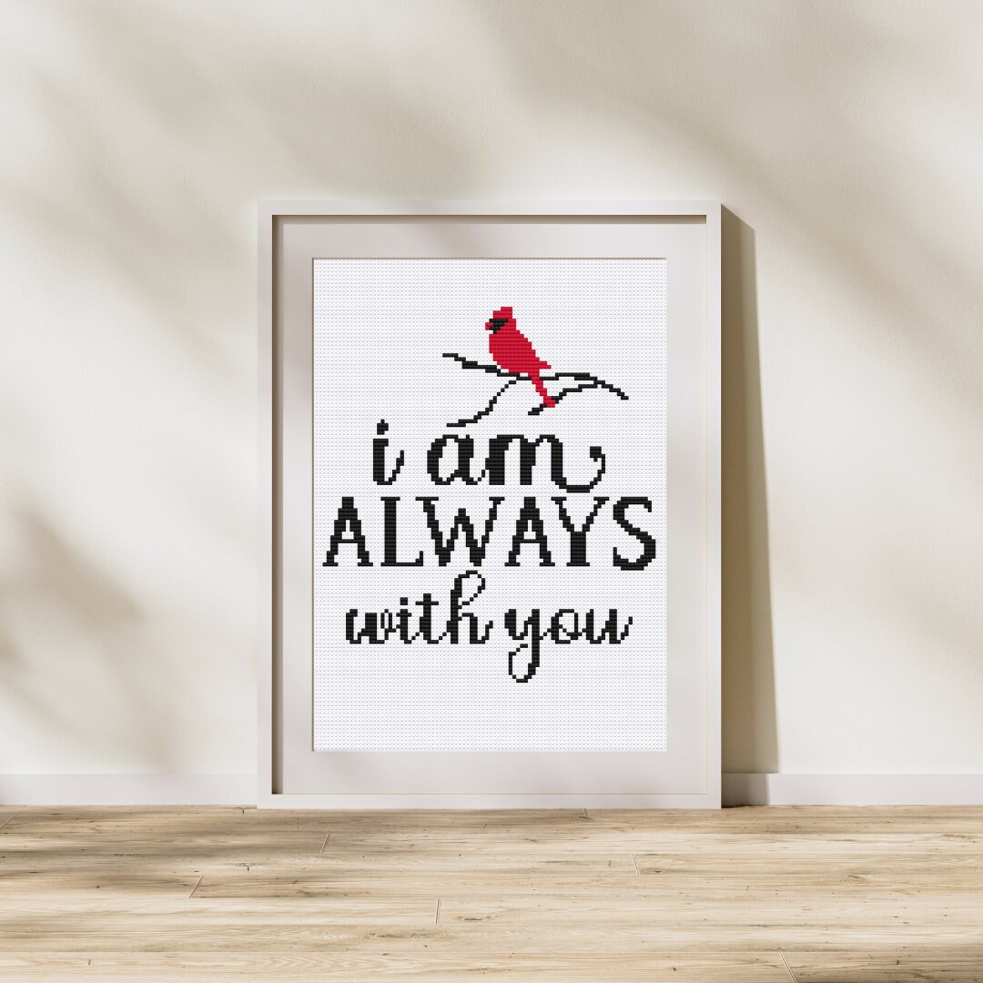 I Am Always With You Cross Stitch Pattern Modern Cross - Etsy