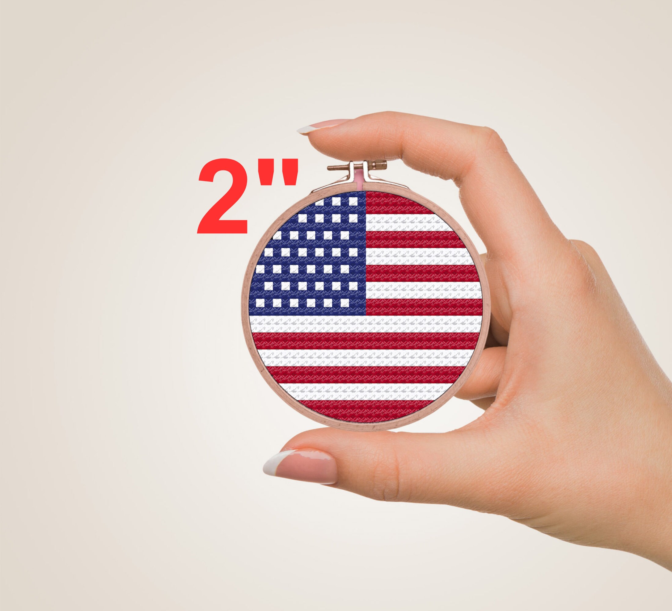 Mini USA Flag Cross Stitch Pattern, American Flag Cross Stitch, Easy ...