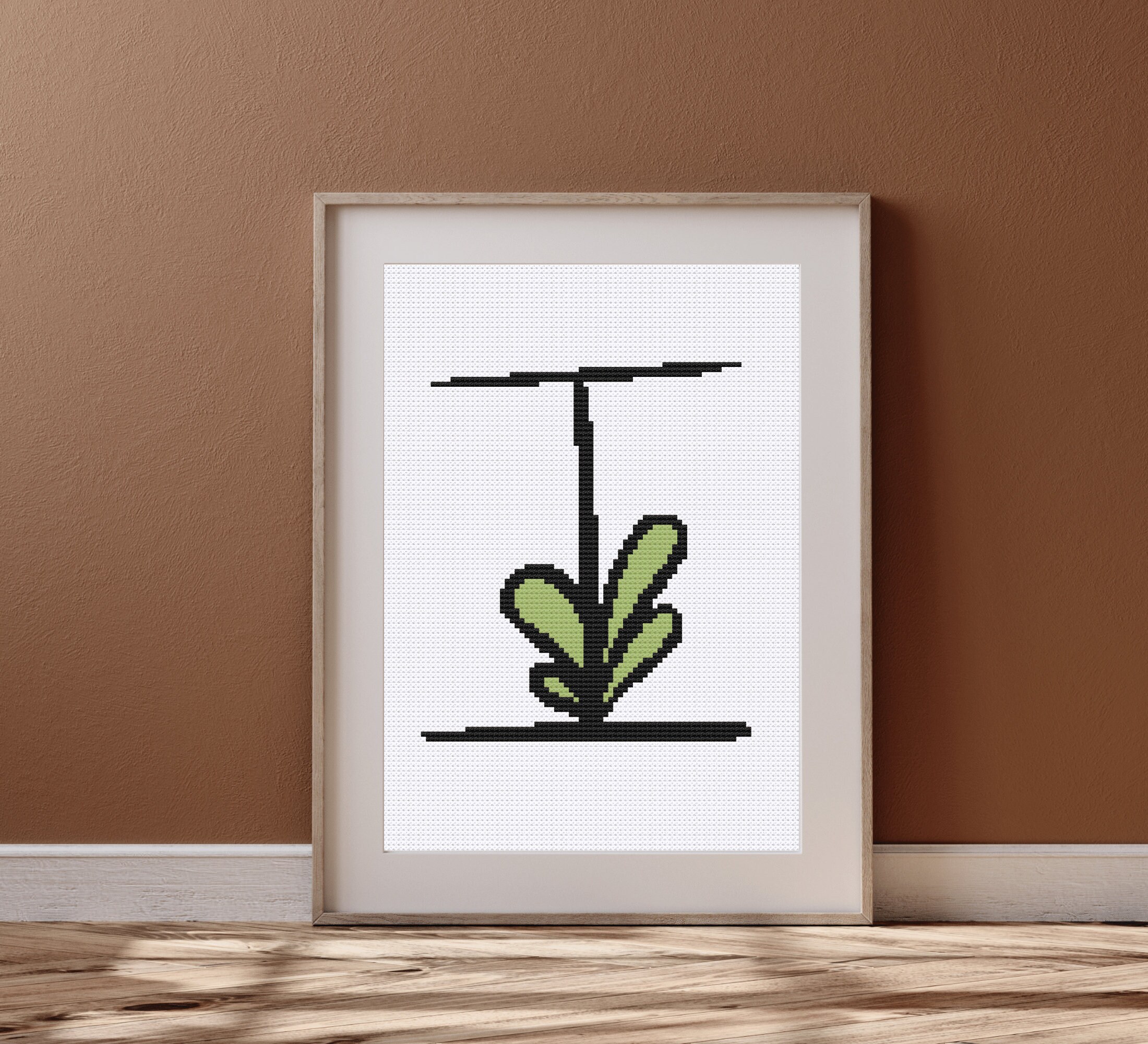 Floral Letter I, Cross Stitch I Pattern, Monogram I Cross Stitch ...