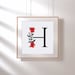 Floral Letter H Cross Stitch Pattern, Monogram H Cross Stitch, Initial ...